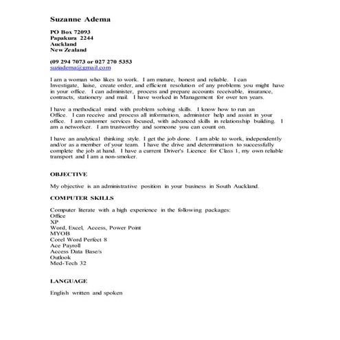 Suzanne Adema Resume 2015 A1 | DOCX