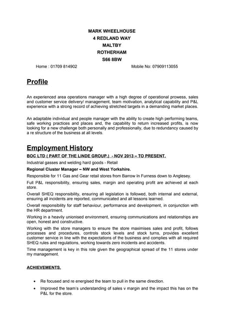 Paul Rowe CV2016 | PDF