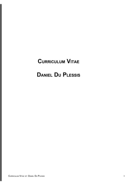 CV Daniel Berg | PDF