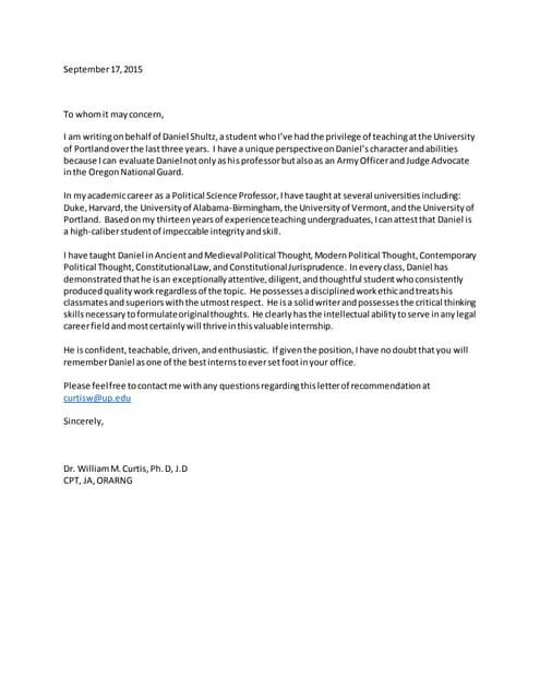 Letter of Recommendation - Paul Thaler | PDF