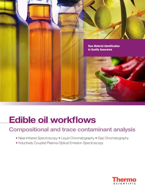 edible oils and their quality aspects | PPTX