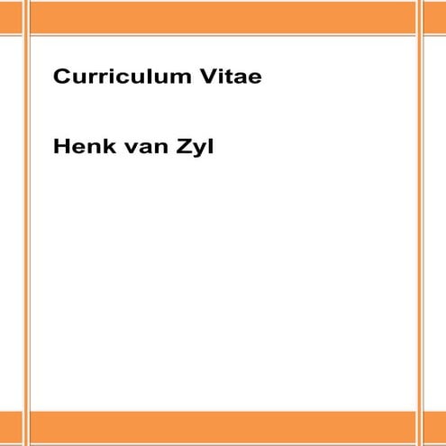 HENK CV | PDF