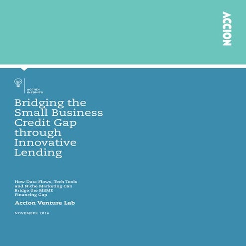 Bridging the Small Business Credit Gap Through Innovative Lending by ...
