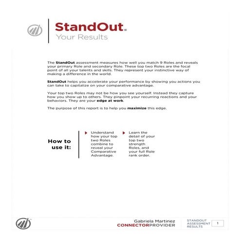 StandoutReport | PDF | Resume Writing and Advice | Job Search