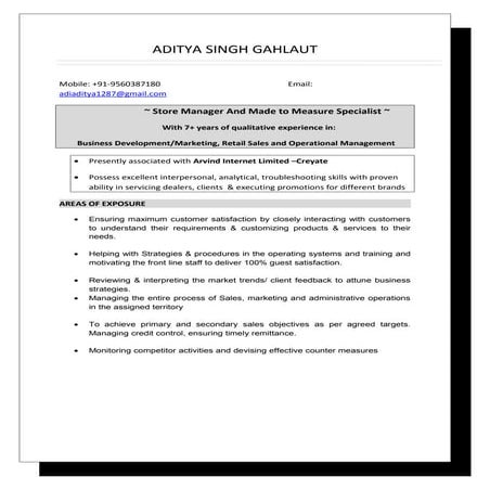 Aditya Resume | PDF