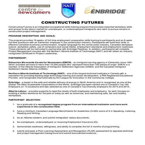 Constructing Futures Program Summary | PDF