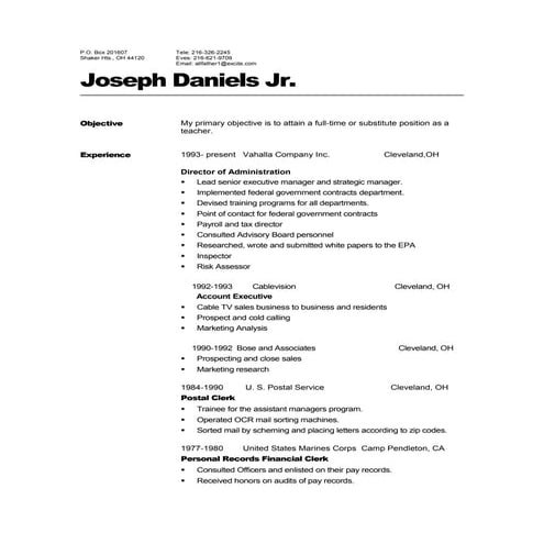 Professional Resume - Joseph Daniels Jr.4 | DOC