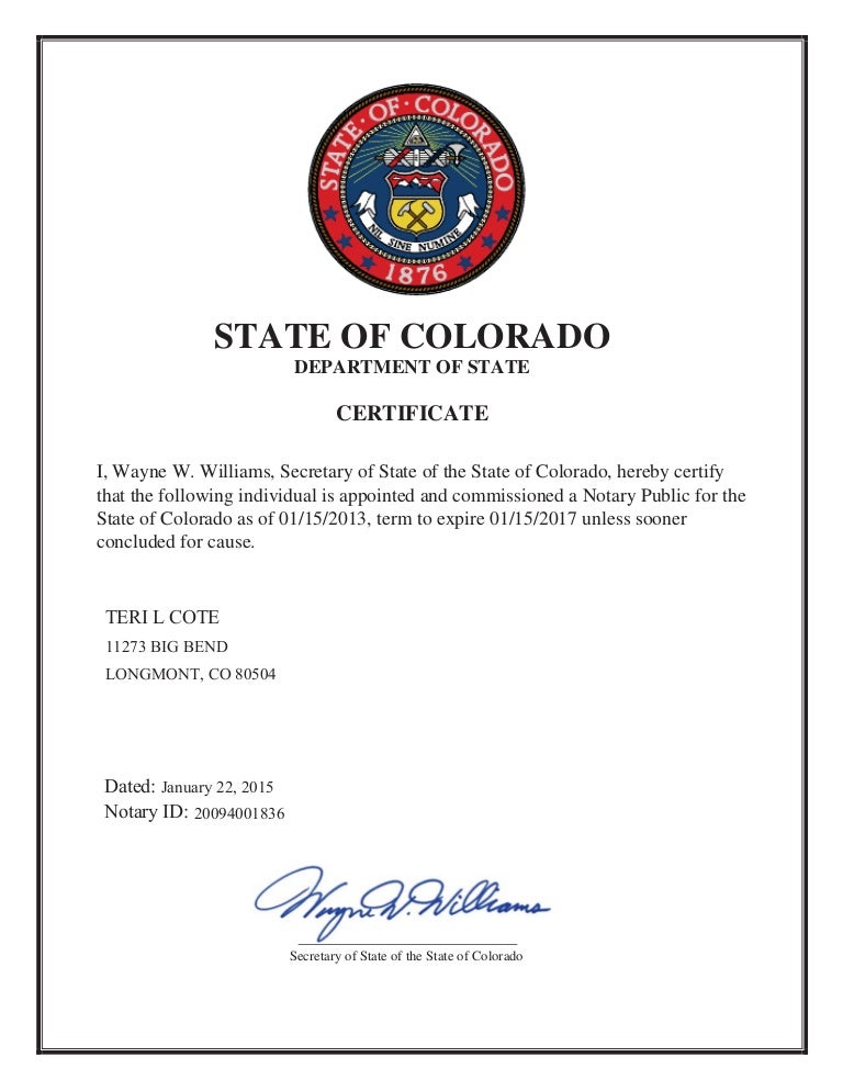 Notary Certificate notary-certificate