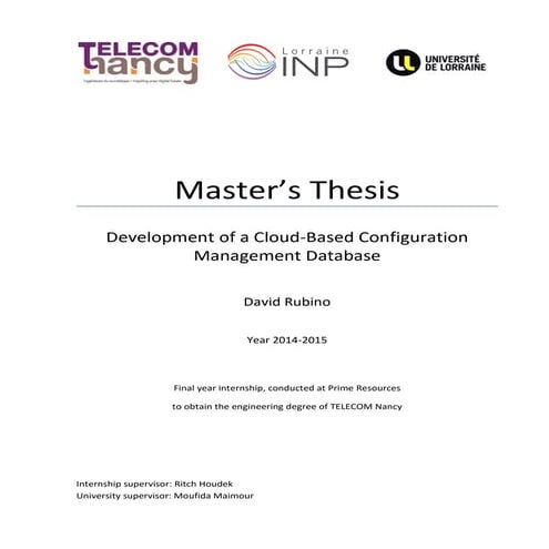 Development of a Cloud-Based Configuration Management Database | PDF | Databases | Computer ...