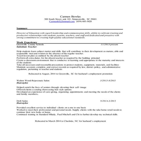 Carmen resume 2 | DOCX