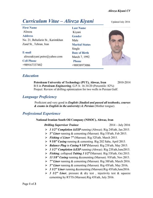 Hussein Sultan CV | PDF
