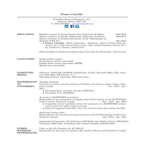 Marco giacinti [cv+letter] eng | PDF