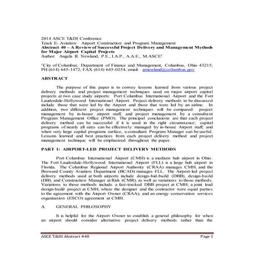 ASCE T&DI Abstract 40 - Final Paper | DOCX | Air Travel | Travel Type