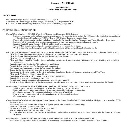 DOCX Carmen Elliott Resume 2016 | DOCX