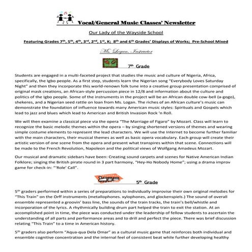 NewsletterB_MusicClassroomSample | PDF