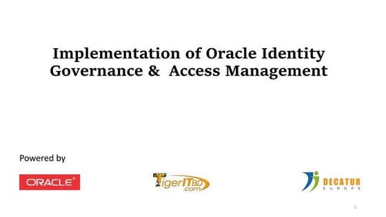 Design Pattern for Oracle Identity Provisioning | PPT
