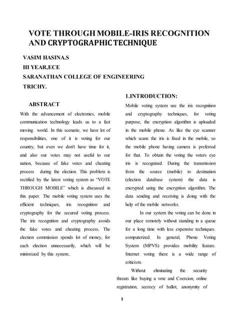 gsm based Voting system | PPTX