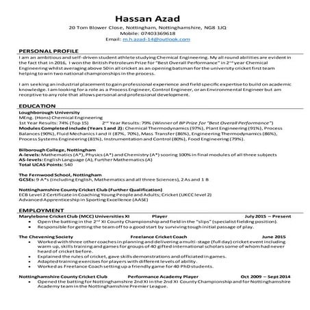 Hassan Azad (Official CV September 2016) | PDF