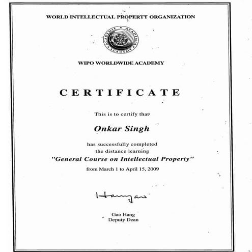 WIPO Certificate in IP Course_DL101 | PDF