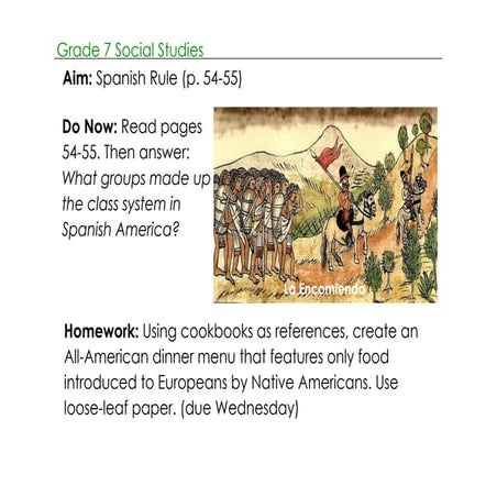 Grade 7 social studies spanish rule | PDF