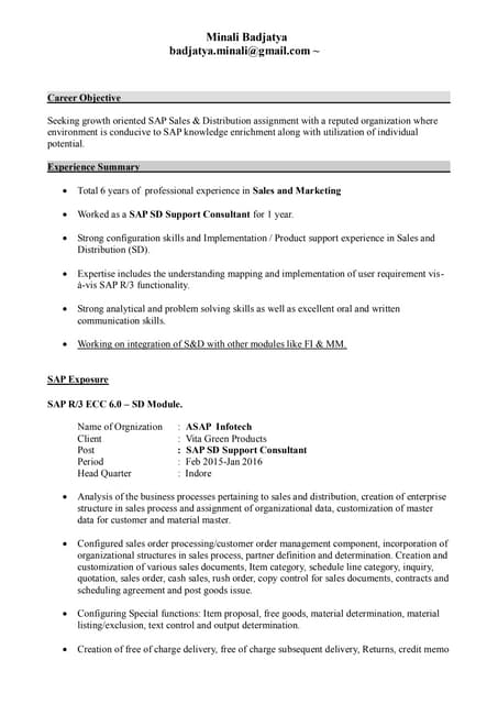 Chandan Jadhav(SAP SD 2 years of experience) | DOCX