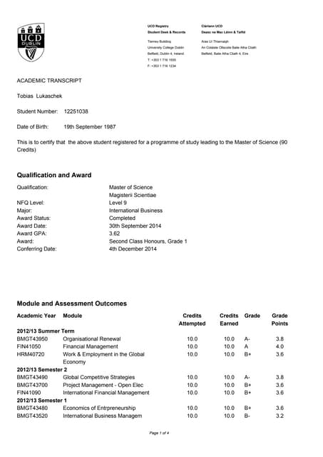 certificates and transcripts | PDF