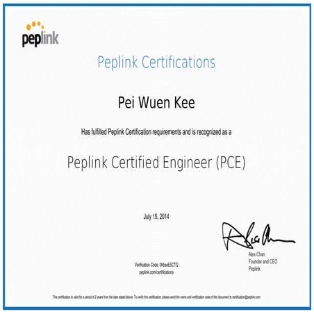 Certification_of_Peplink_Certified_Engineer_PCE | PPT