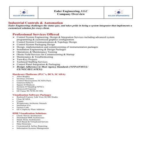 Euler Engineering Overview | PDF