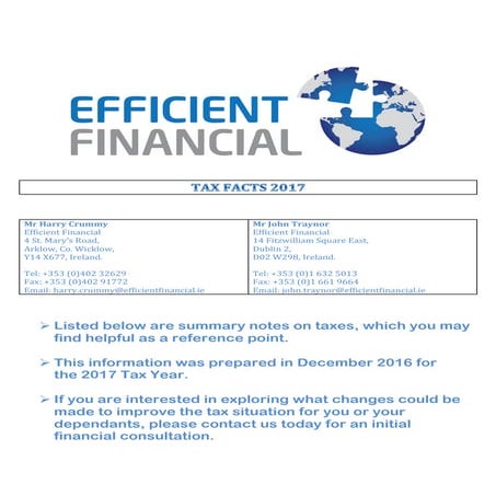 Efficient Financial Tax Notes 2017 | PDF