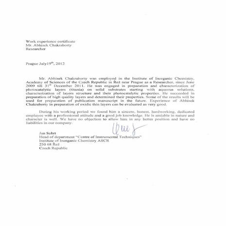 Experience certificate Jyoti | PDF