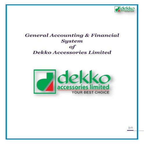 General Accounting & Financial system | PDF