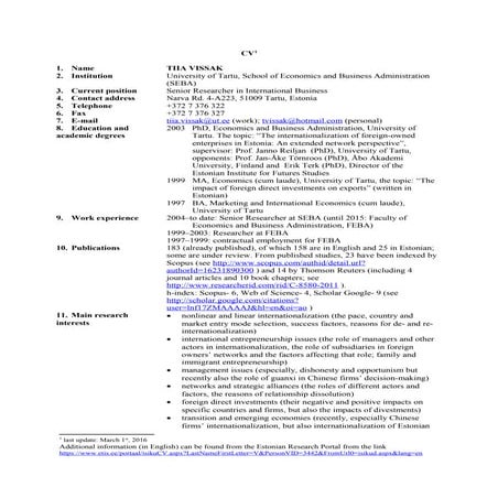 CV and publications | DOC