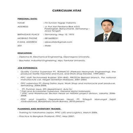 FA Survian's CV | DOC