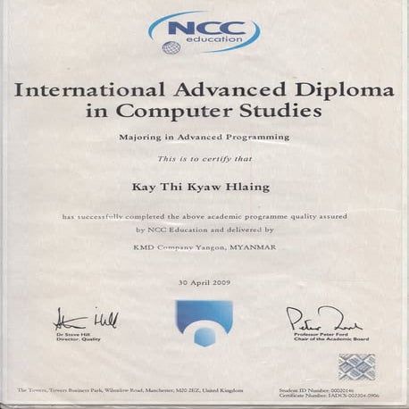 IADCS Diploma Certificate | PDF