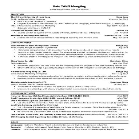 Kate, YANG_Mengting_Resume | PDF