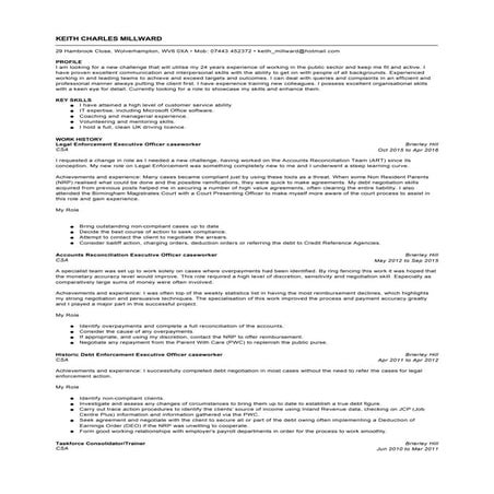 Keith Millward CV | PDF