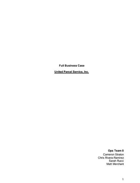 UPS case study analysis | PPTX