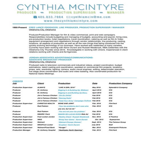 CYNTHIA MCINTYRE-RESUME | PDF