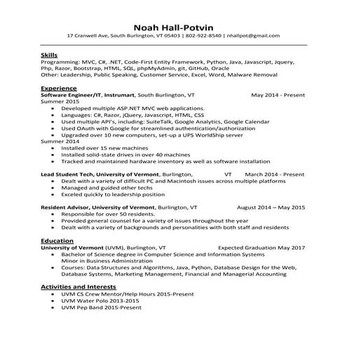 Resume (1) | PDF