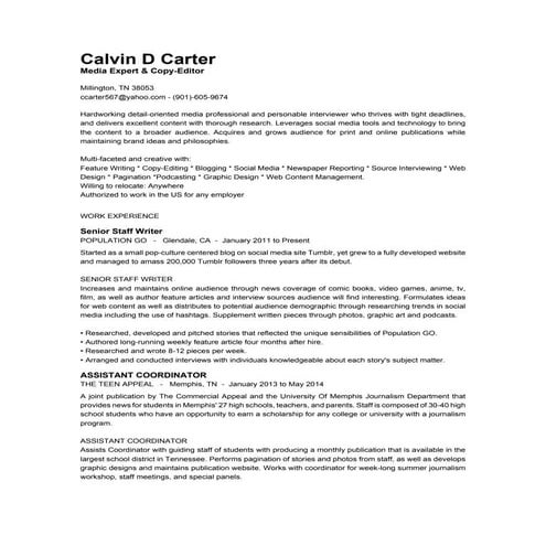 Calvin-D-Carter | PDF