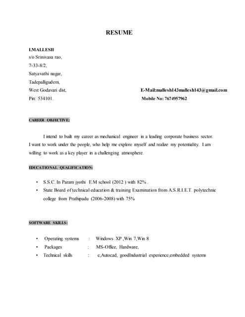 normal resume | PDF