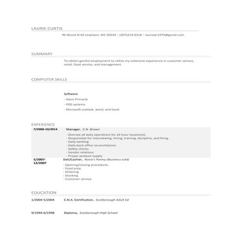 Oct resume including degree | PDF