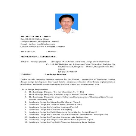Resume 2015 Latest Updated Doc