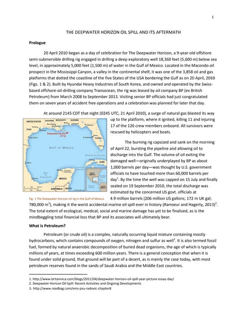 Deepwater Horizon Oil Spill | PPT