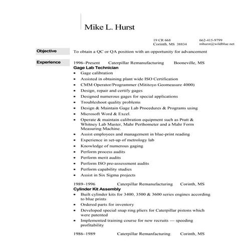 Mike Resume 1 | DOC