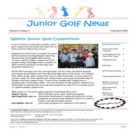 Junior Golf News Vol 2 Issue 1 2016 | PDF