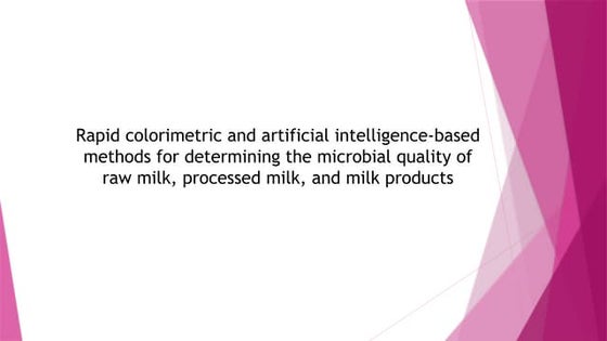 Microbial Examination of Milk .pptx | Biological Sciences | Science