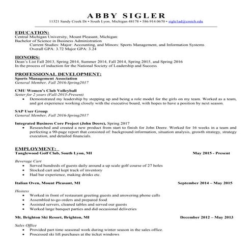 Cole Resume | DOCX