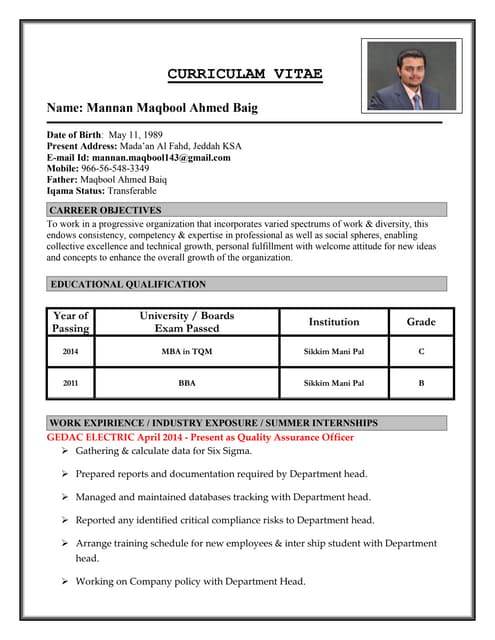 Sayed Azhar Resume | DOC