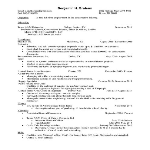 Graham.Benjamin Resume | DOCX